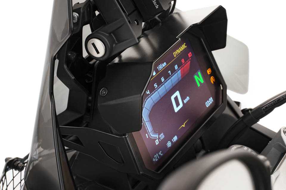 Wunderlich Sun Visor for TFT Anti-Theft Protection, High, Black