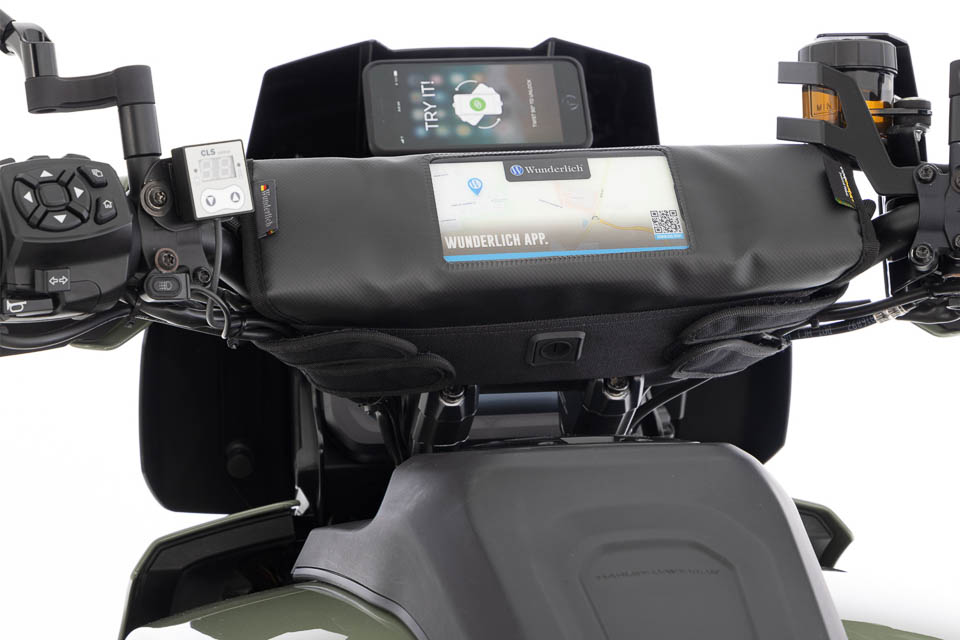 Wunderlich Handlebar Bag BARBAG MEDIA Waterproof, Large, Black