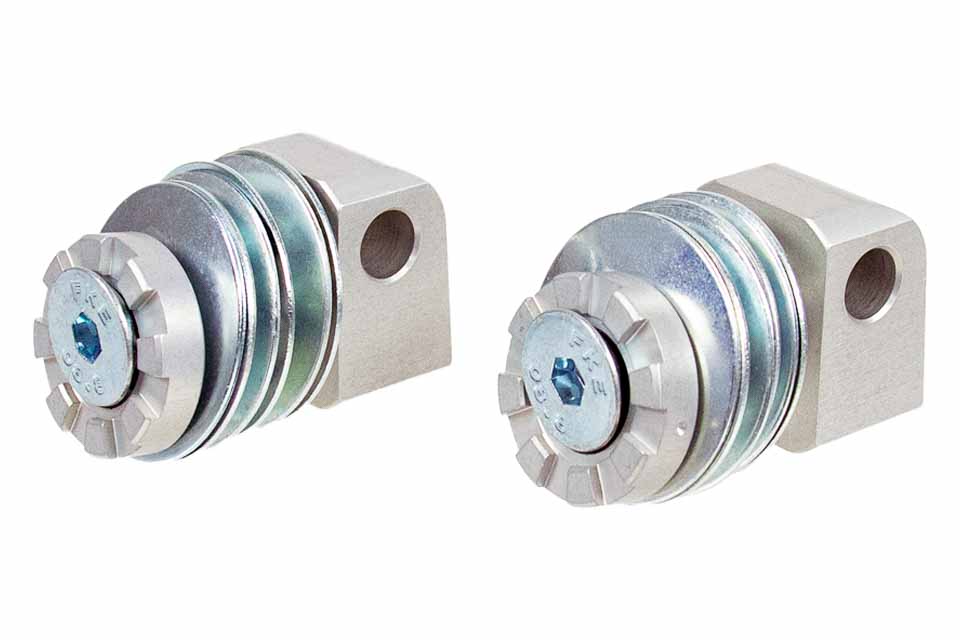 BMW R1200 GS EVO1 Passenger Peg Pivot Set Silver