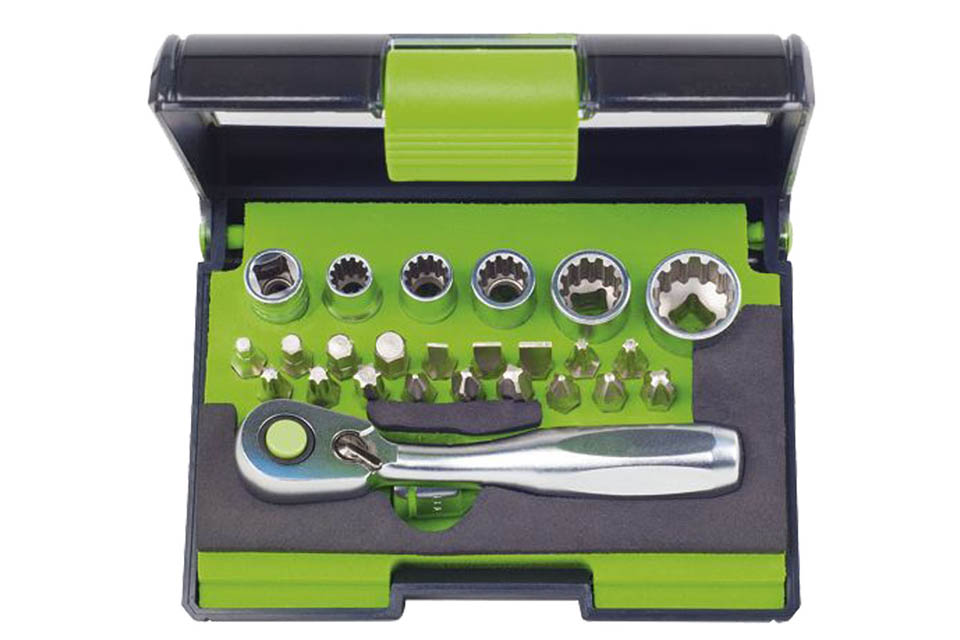 Motorycle Tool KUKKO Mini Socket Set 26 piece 1-4