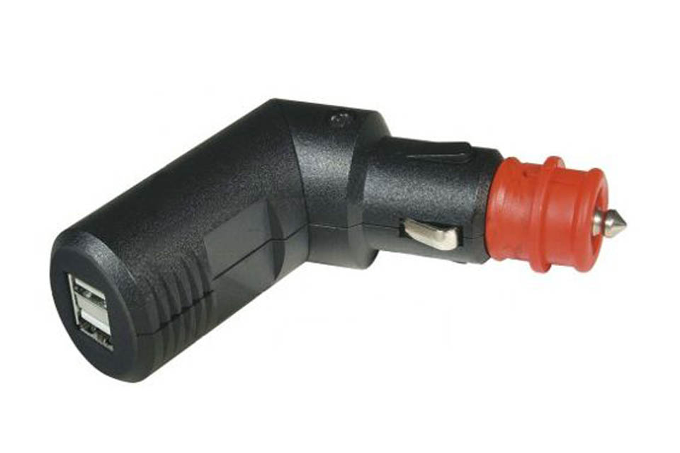 Double USB Adapter Motorcycle Electrical Accessory