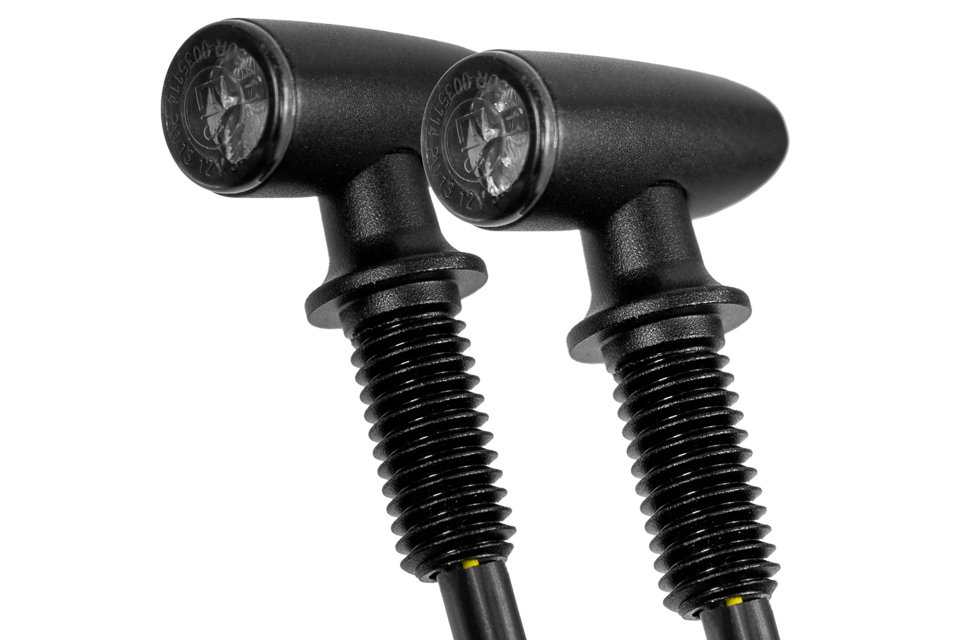 PROTON 1-LED Mini Turn Signal Set, Black (M8)